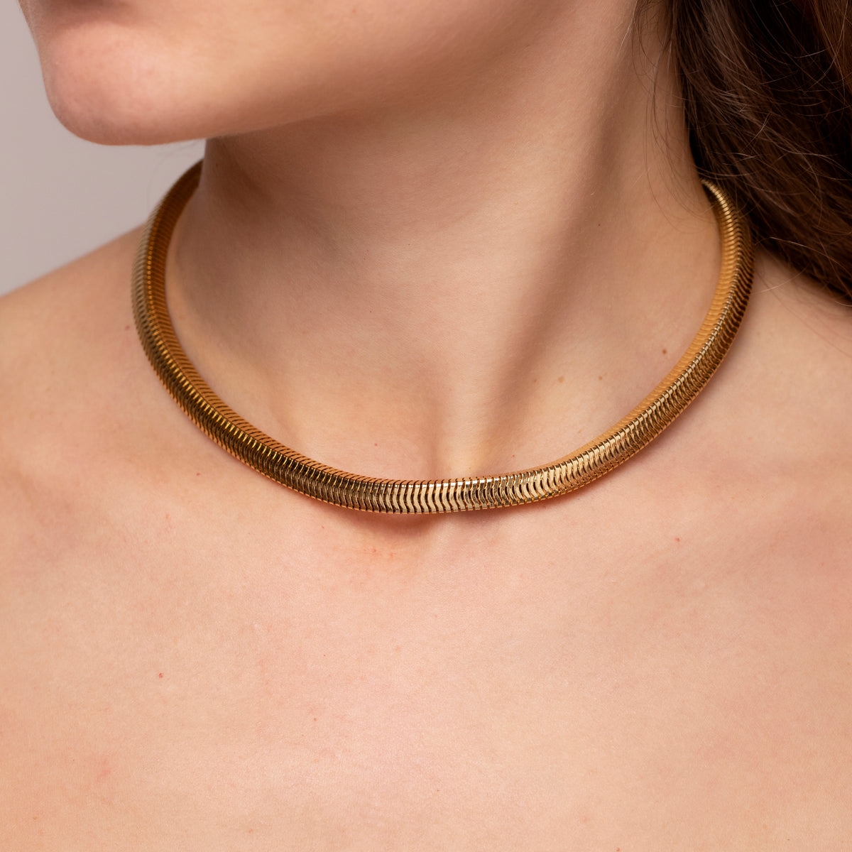 Vintage Python Chain Necklace | Gold Trip